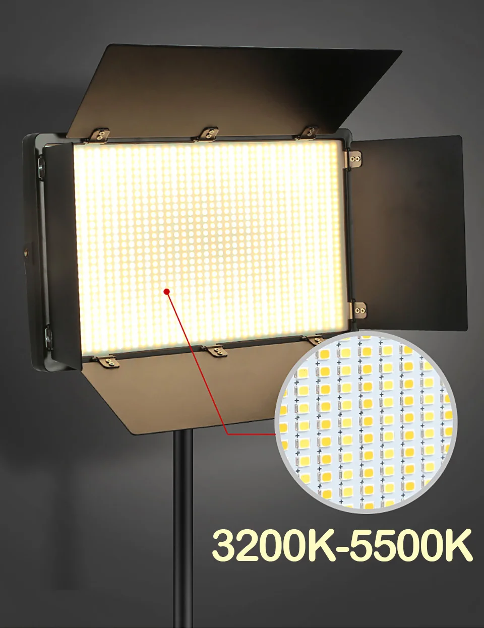 LED-800 LED Video Light Professional Photography Light Dimmable 3200 ...