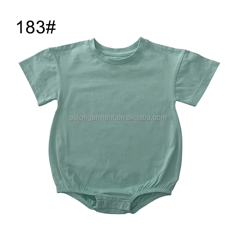 Wholesale Knit Cotton Girls Drop Shoulder Short Sleeve Plain Baby ...