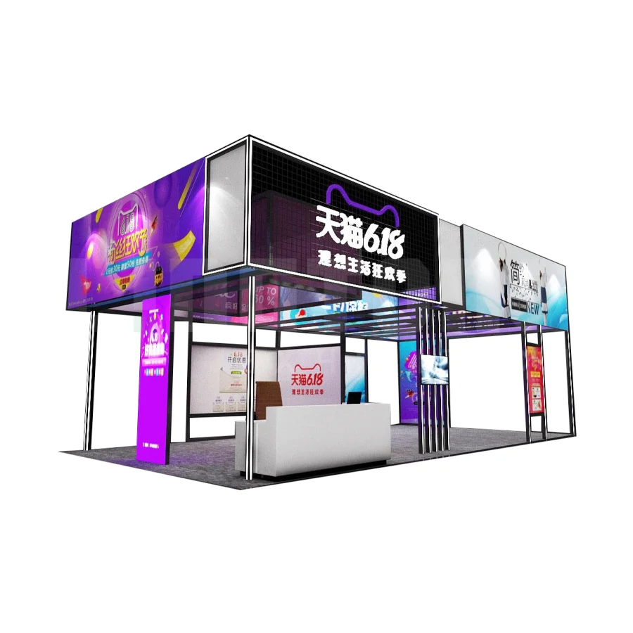 Exhibition Equipment Display Stands Modular Double Deck Two Story Booth ...