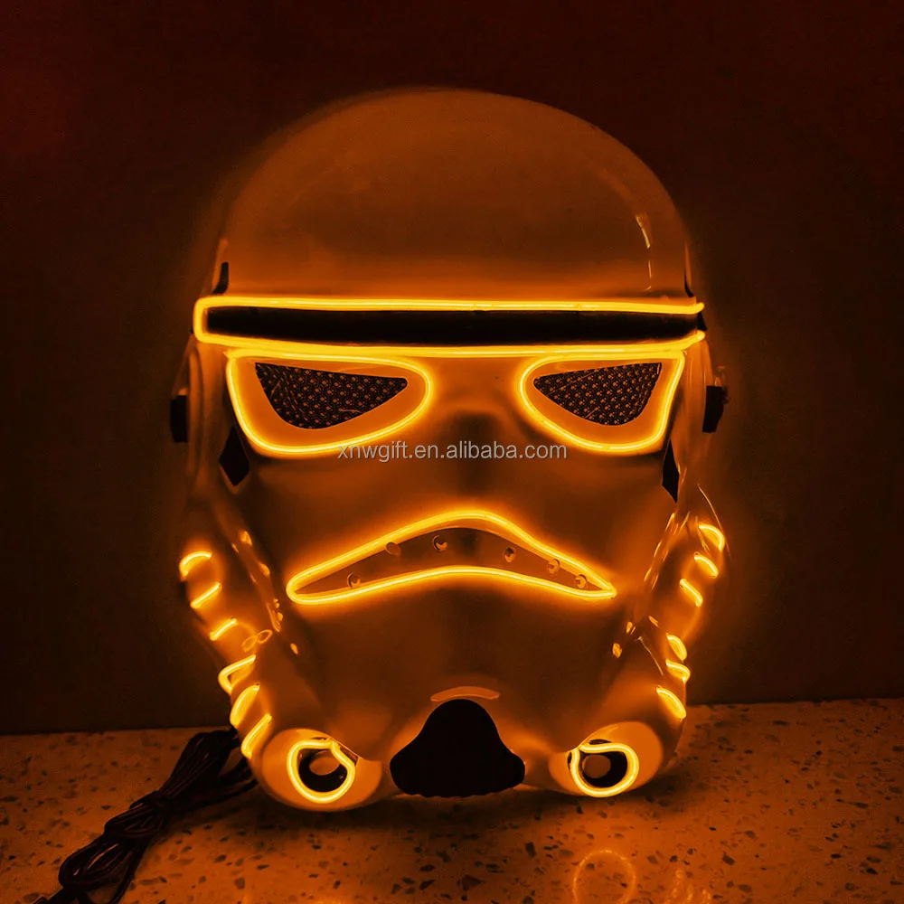 Storm Trooper Neon Green Light up Star War Stormtrooper Mask Halloween ...