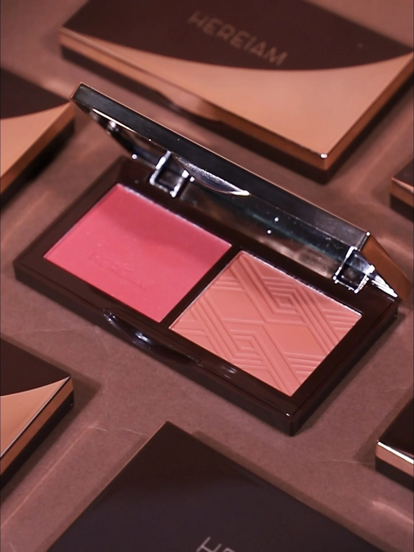 Hereiam Duo Matte Powder Blusher Palette Natural Lasting Color ...