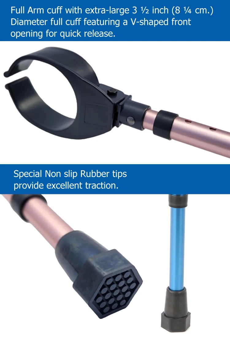Customizable Factory Ergonomic Medical Walking Cane Disabled Elbow ...