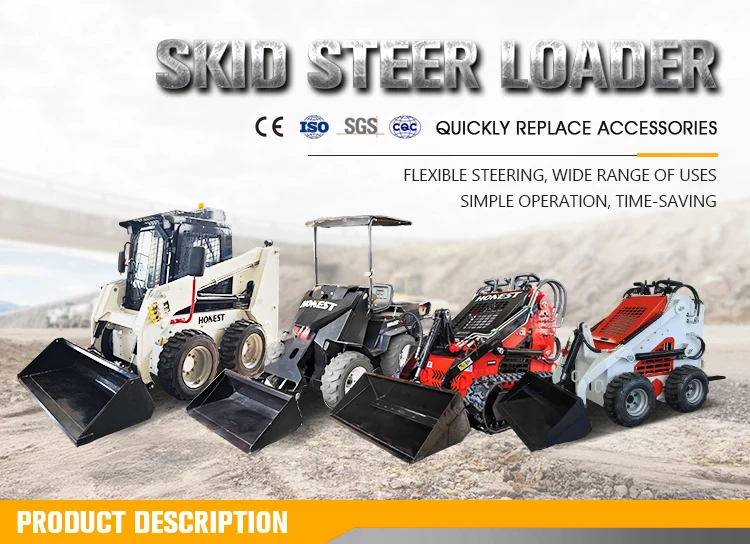 Heavy-Duty 4x4 Wheel Skid Steer Loader Front End Loader with 8.5Ton ...