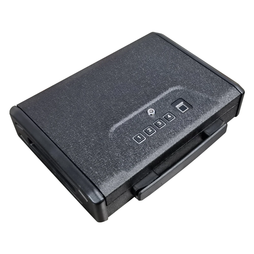 Biometric Gun Safe Quick Access Handgun Safe For Nightstand Fingerprint ...
