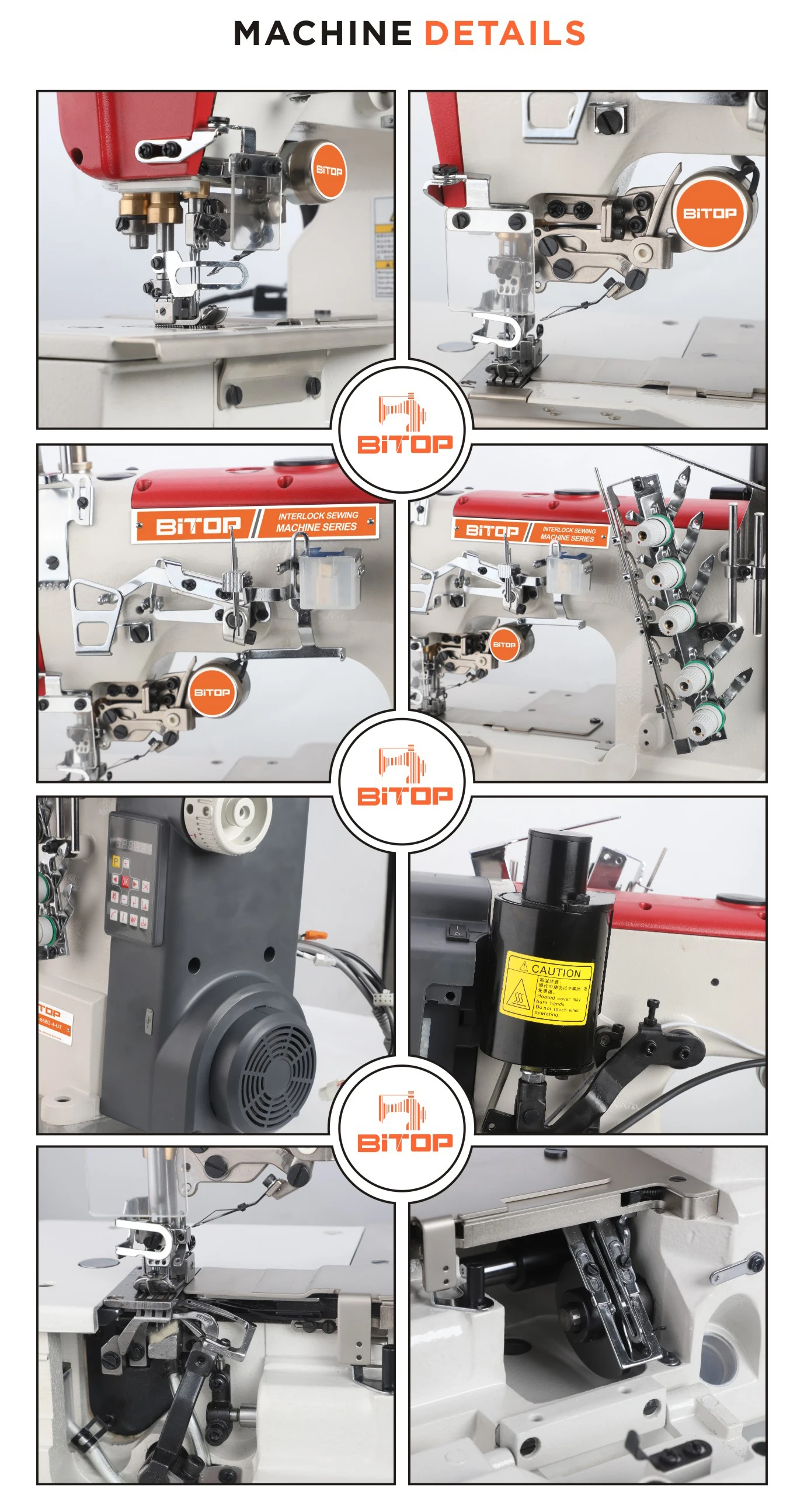 Direct Drive High Speed Interlock Sewing Machine with 3 Needles ...