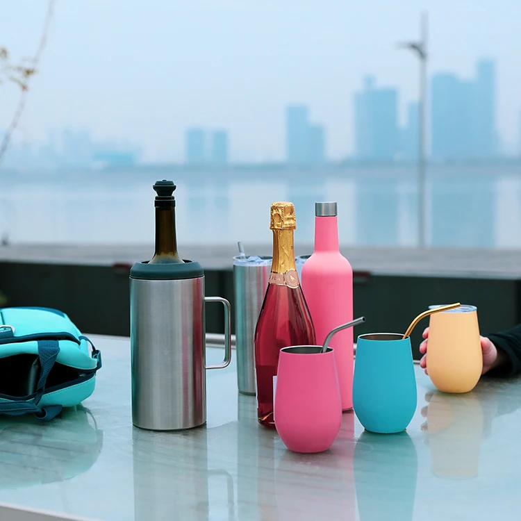 7l Ice Bucket Double Wall Stainless Steel Ice Bucket With Lid Keep Cold ...