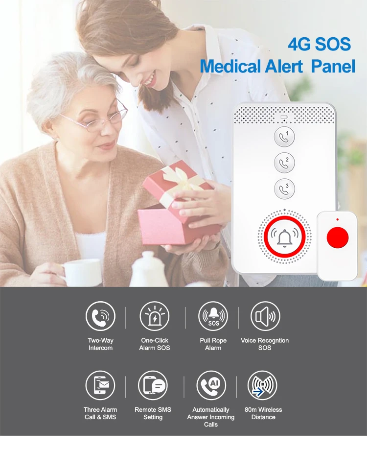4g Sos Panic Alarm Button For Elderly Caregivers & Seniors | Wholesale