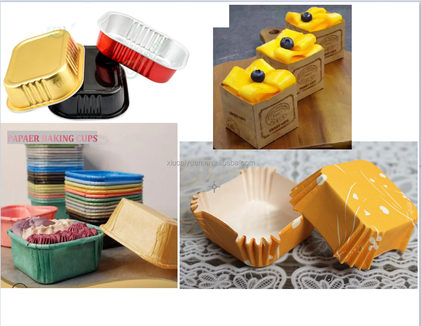 Square Display Freezer Safe Bakeware Dinner Set Paper Mold Bread Oven ...