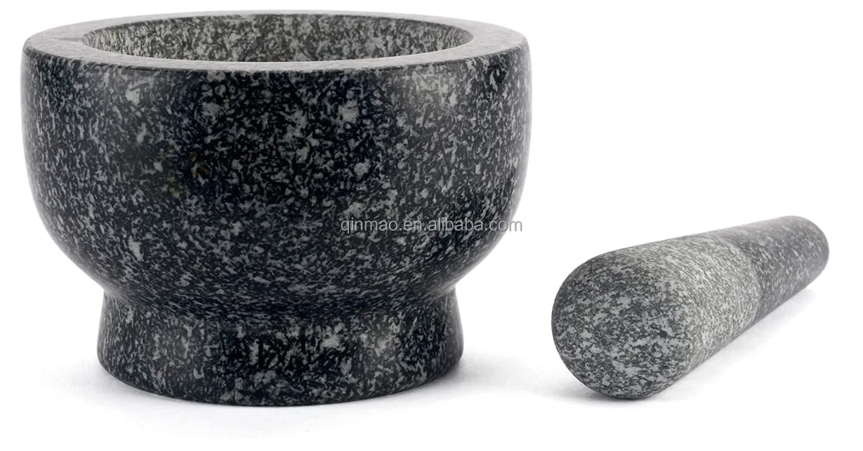 QM Mortar and Pestle Set - Durable Granite Grinder Tools