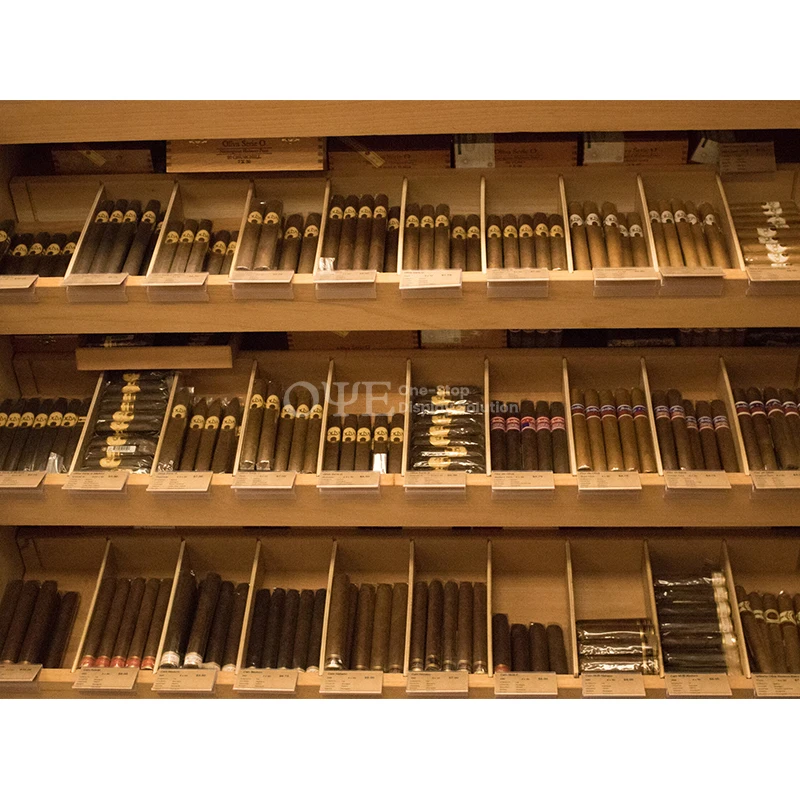 Modern Floor Glass Cabinet Tobacco Cigar Displays Wooden Display Retail ...
