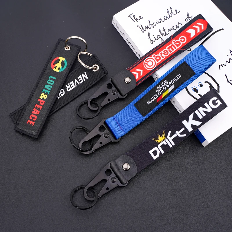 Custom Printing Logo Short Wrist Strap Polyester Lanyard Keychain ...