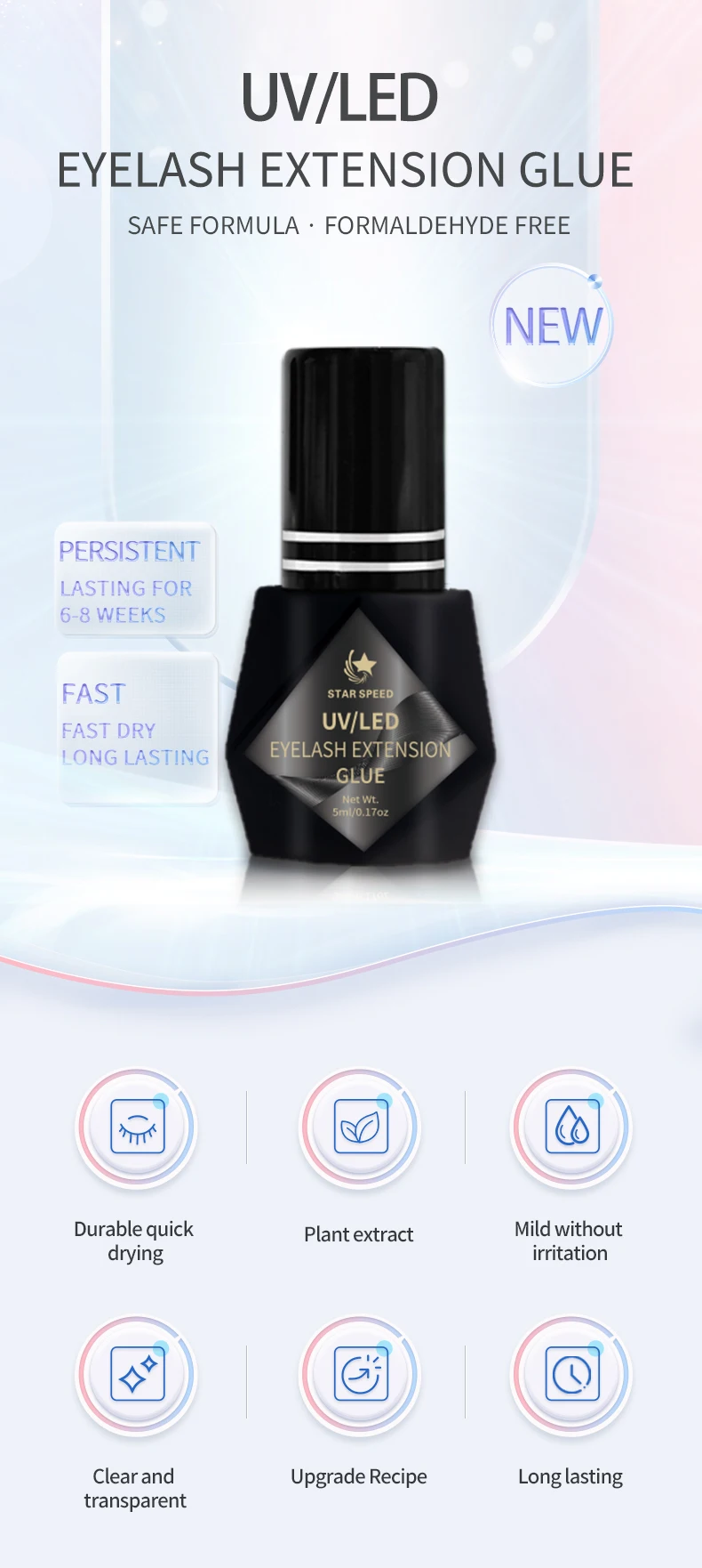 Uv Eyelash Extension Black Led Lash Glue Uv Lamp Eyelash Glue - Buy Uv Eyelash Extension,Black ...