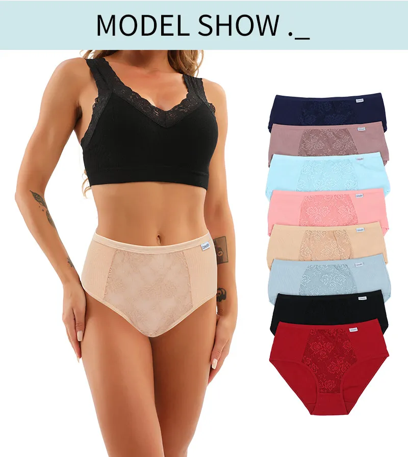Uokin A5952 Underwear Fat Womens Panties High Quality Lace Cotton Womens Underwear - Buy Lace ...