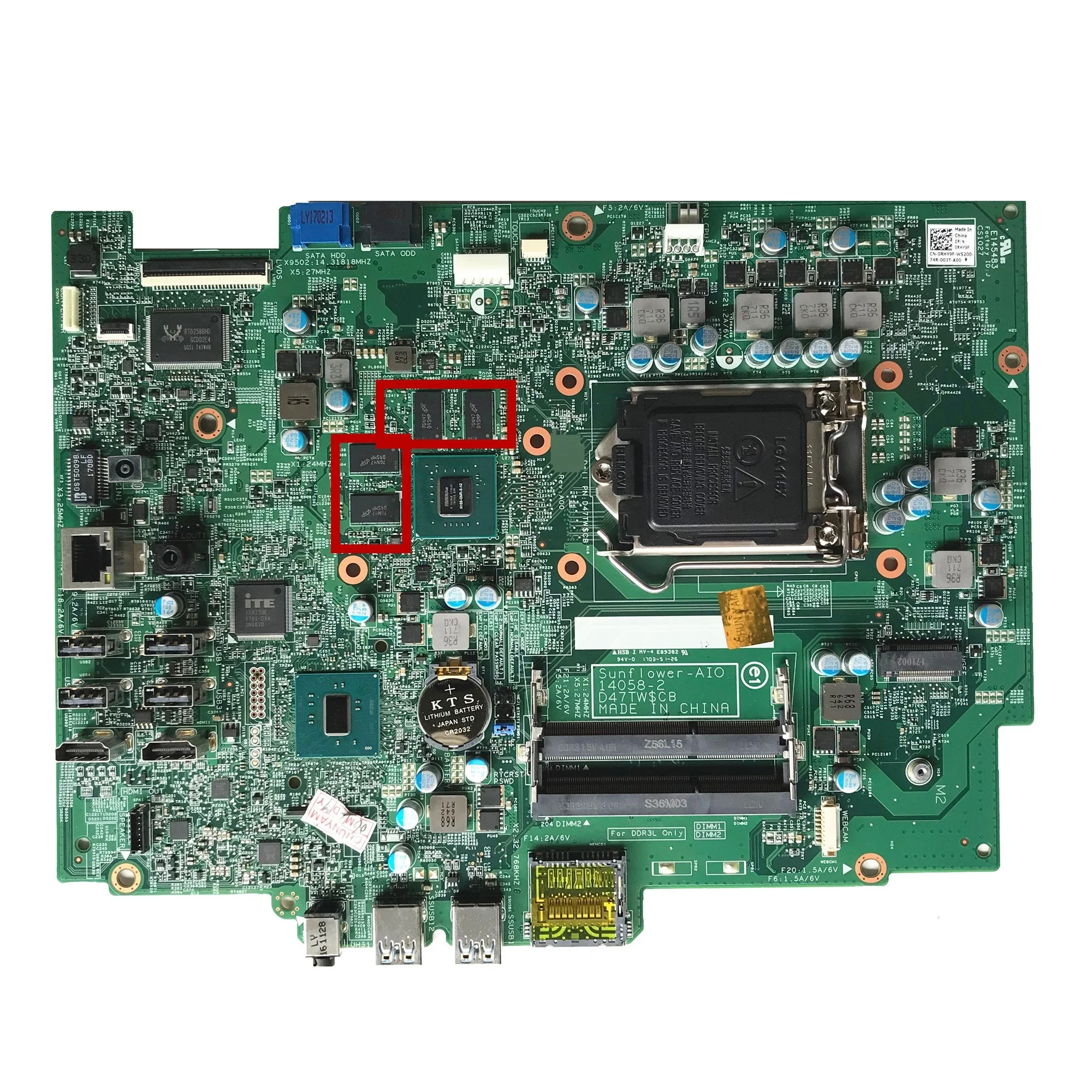 对于戴尔 Vostro 成就 5450 5459 5460 一体机主板 Intel H87 Lga 1151 14058 月 D47tw ...