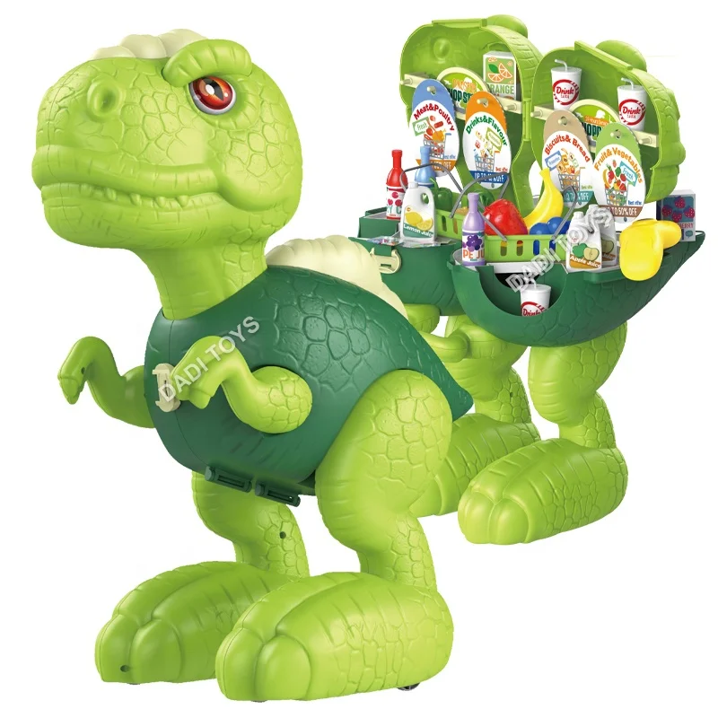 New 55 Piece Grocery Store Shopping Game Dinosaur Theme Kids Pretend ...