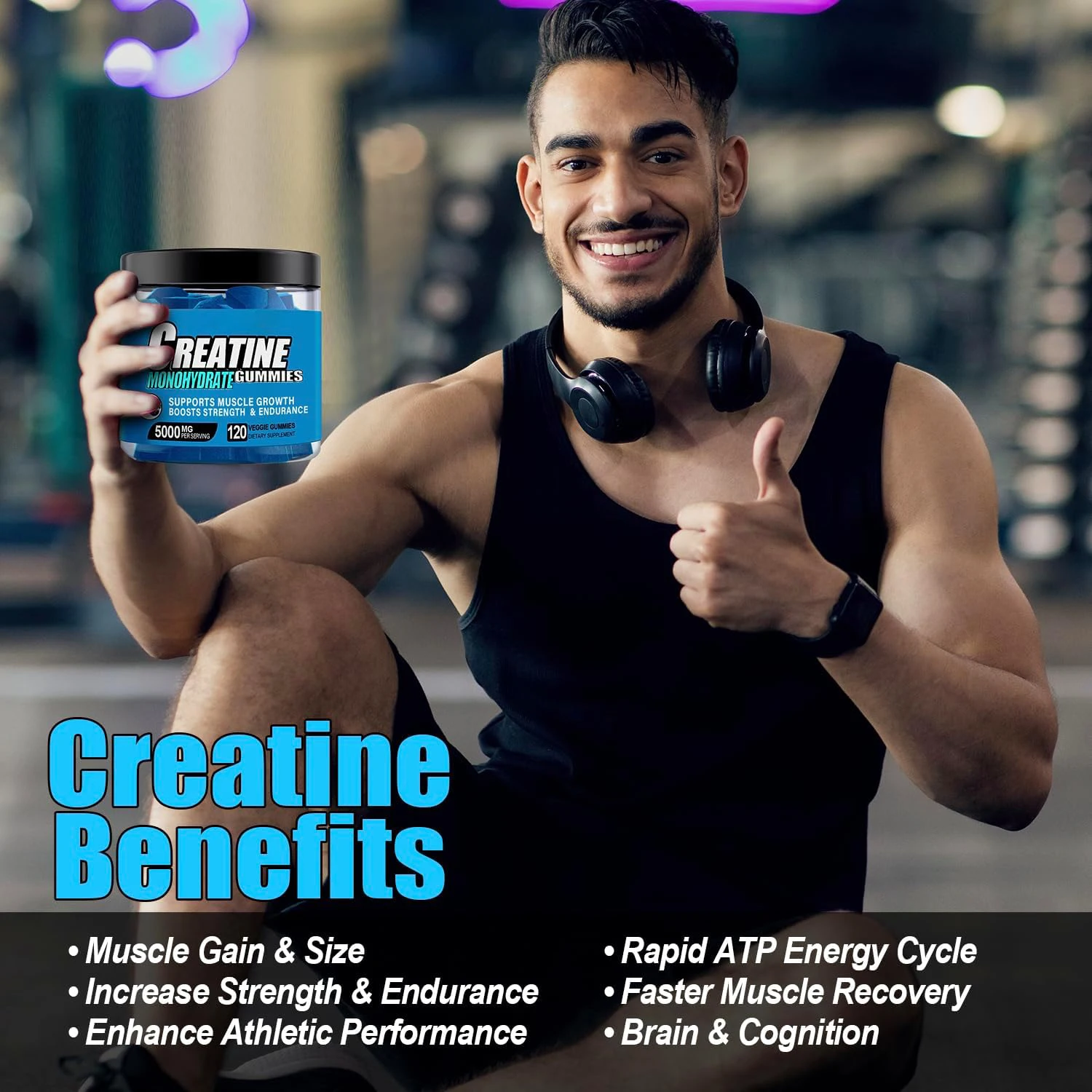 Wholesale Custom Private Label Pre Workout Creatine Gummies