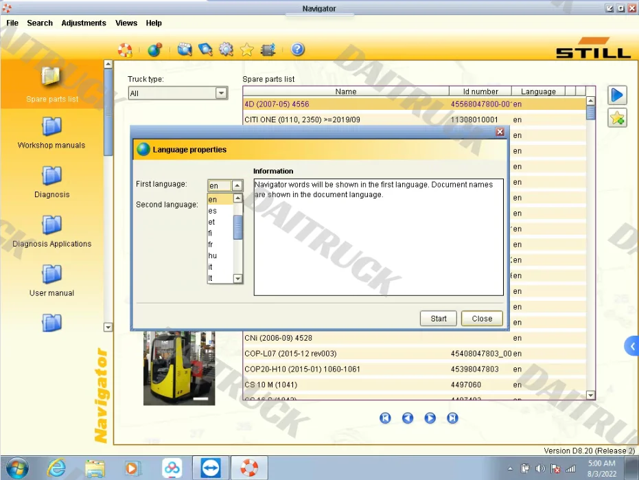 Forklift Scanner Tool for Still Incado Canbox Sted 8.21
