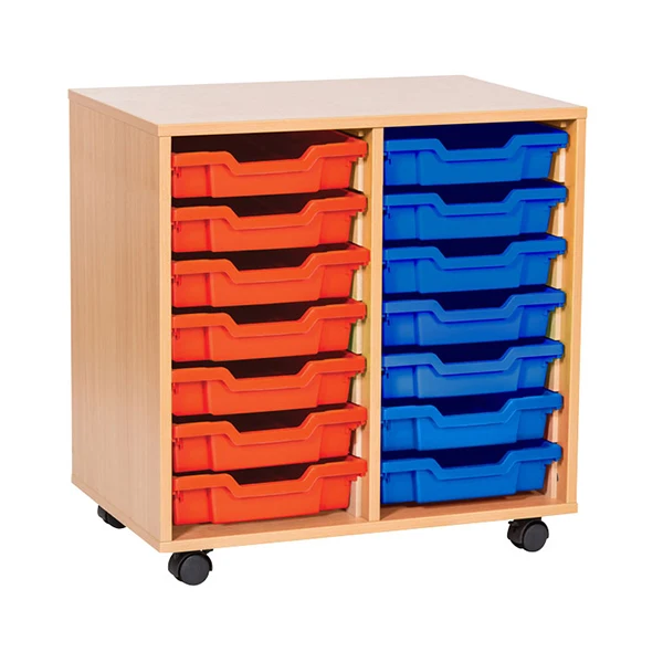Colourful Wooden Plastic Drawers Cabinet Classroom Storage Commercial ...