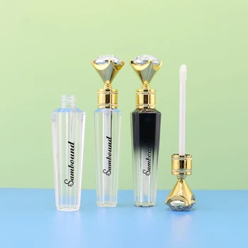 Lip Gloss Tube Silver Transparent Diamond Top Cap Shaped Crystal Shaped ...