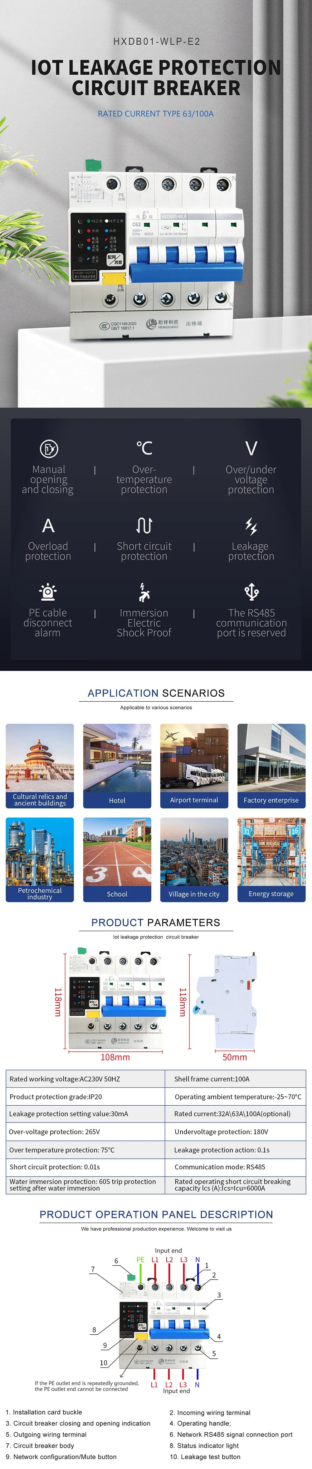 Iot Leakage Protection Circuit Breaker - Buy Intelligent Immersion ...