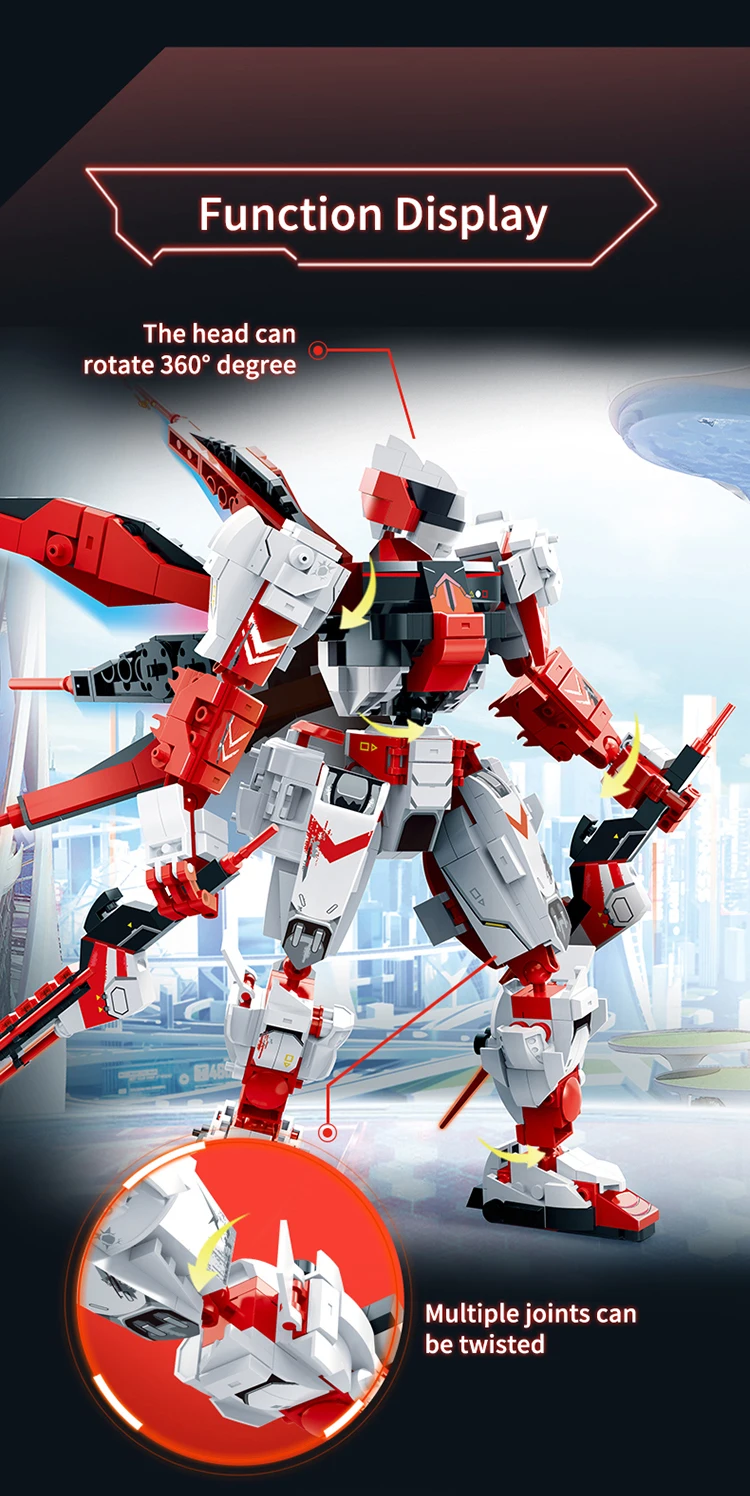 Banbao Children Educational Boys Fire Blade Science Fiction Cool Mech ...