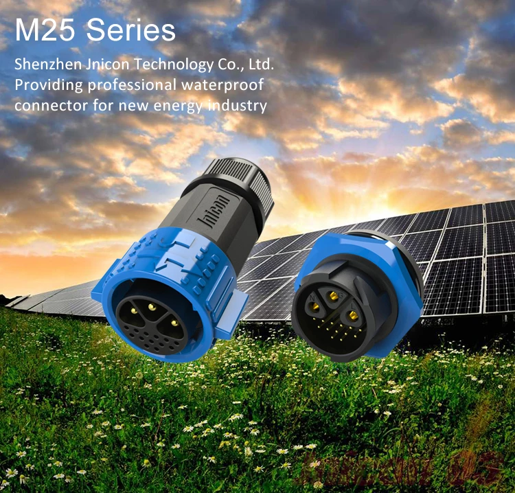 Jnicon High Quality M23 2power 4signal Pin Waterproof Chassi Connector ...
