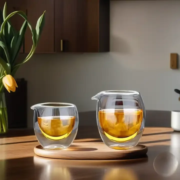 200ml Heat Resistant Borosilicate Double-wall Clear Glass Coffee Cup ...