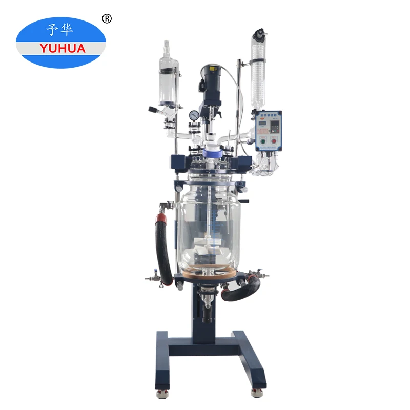 Yuhua Chemical Bioreactor Hydrolysis Double Glass Reactor 20 L 50l ...