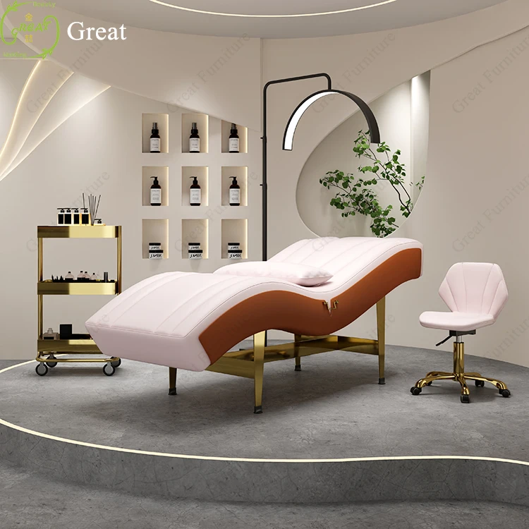 2024 New design beauty salon furniture pink eyelash facial bed modern ...
