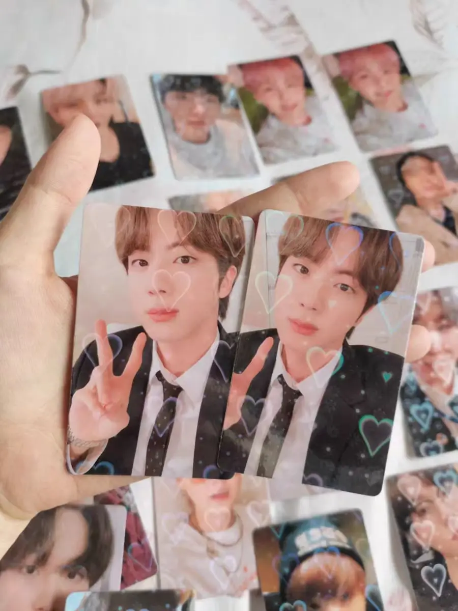 Custom Double Side Color Slogan Postcards - Kpop Holographic Photocard