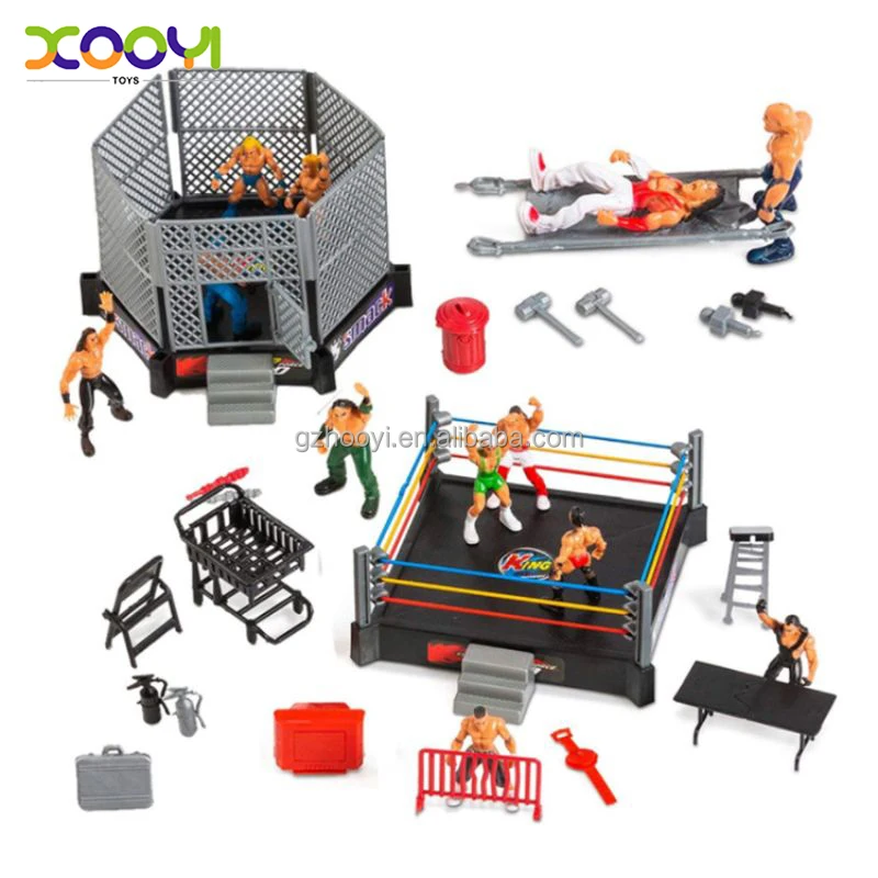 32 Piece Mini Wrestling Play Set - Action Figures & Ring