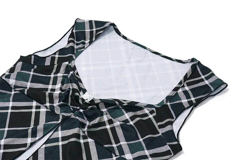 2 Pcs New Designs Women Plaid Crop Tops T Shirts With Skirts Dresses