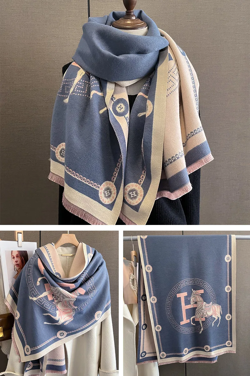 New Designer Famous Brand Branded Name Logo Ladies Cashmere Winter ...