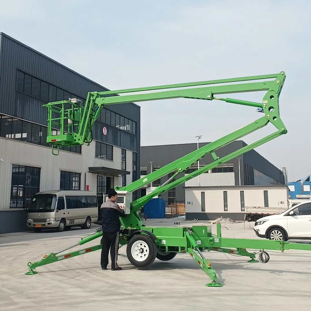 Electric Articulated Towable Boom Lift Spider Man Lift with Remote ...