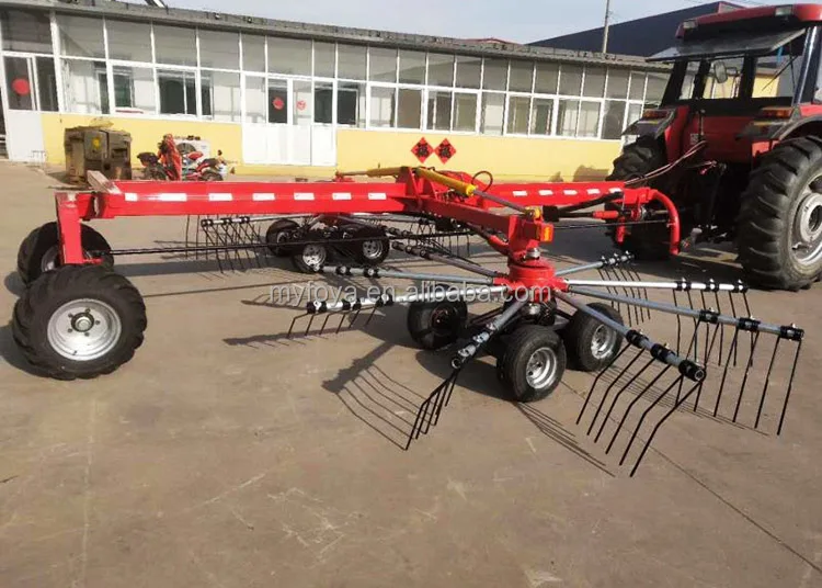 FOYA Tractor Hay Rake Tedder Rotary Gearbox 20HP+ 3 Point Hitch ...