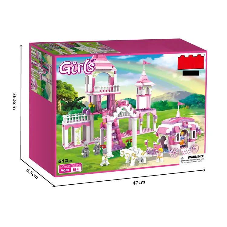 510pcs Princess Castle Model Plastic Educational Building Block Brick ...
