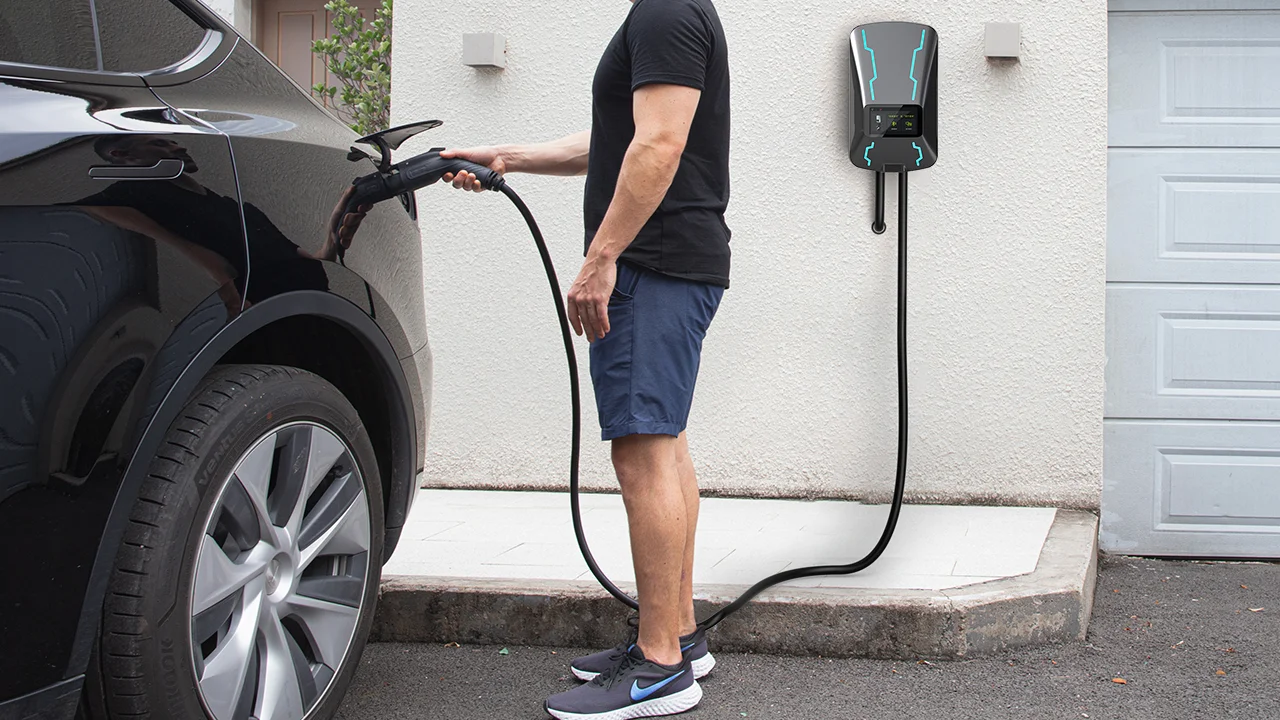 FCC Certificate Level 2 Type 1 AC EV Charger 40A 50A 12kw Wallbox ...