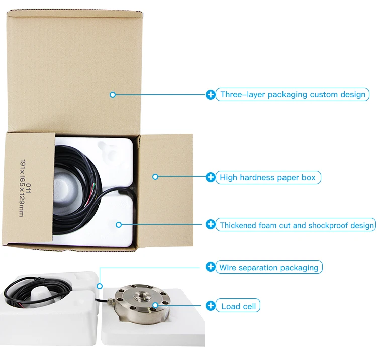 GSS406 50t Hydraulic Compression Load Cell - High Accuracy