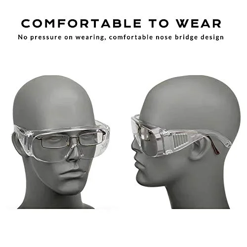 Two Protective Shutter Design Safety Goggles for Men's and Women's Wear ...