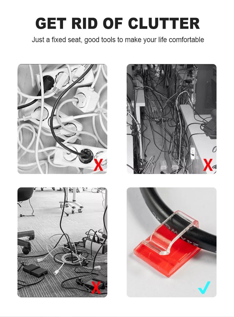 Transparent Cable Clips For Wire Organizationr Cable Clips - Buy Clip ...