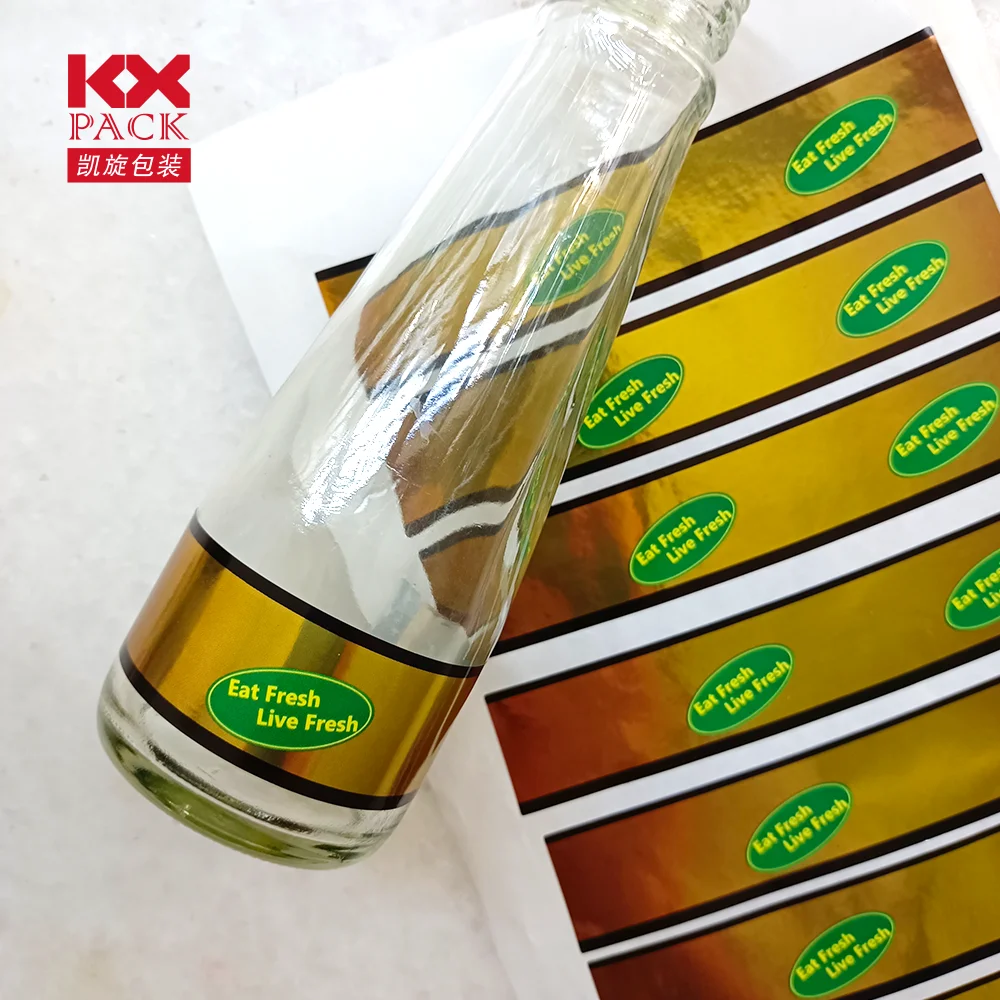 Custom Logo Vinyl Waterproof Clear Plastic Packaging Label Roll Self ...