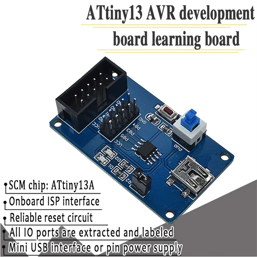 Attiny13 AVR Development Board Attiny13A-SSU Learning Board ...