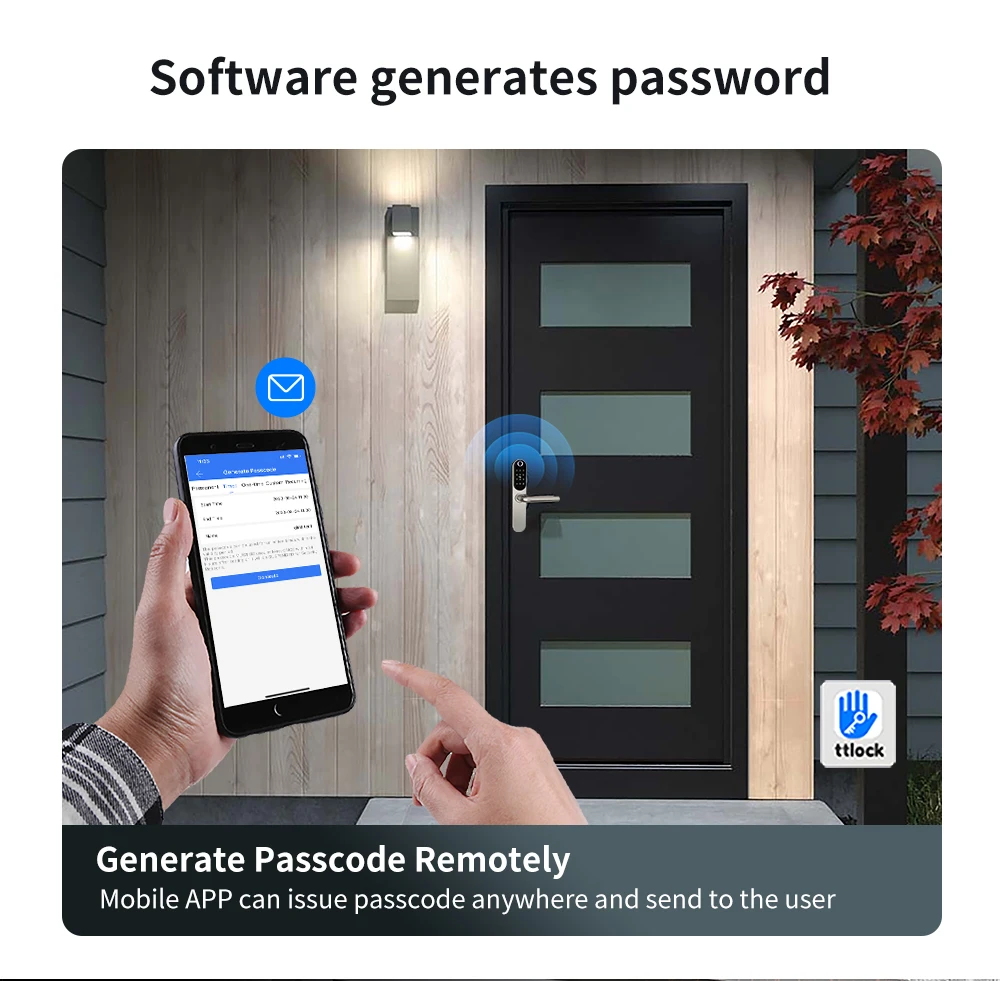 Tuya Smart Fingerprint Waterproof Door Lock With App Control & Oem