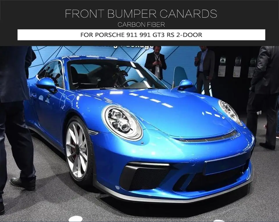 Carbon Fiber Front Bumper Canards For Porsche 911 991 Gt3 Rs 2-door ...