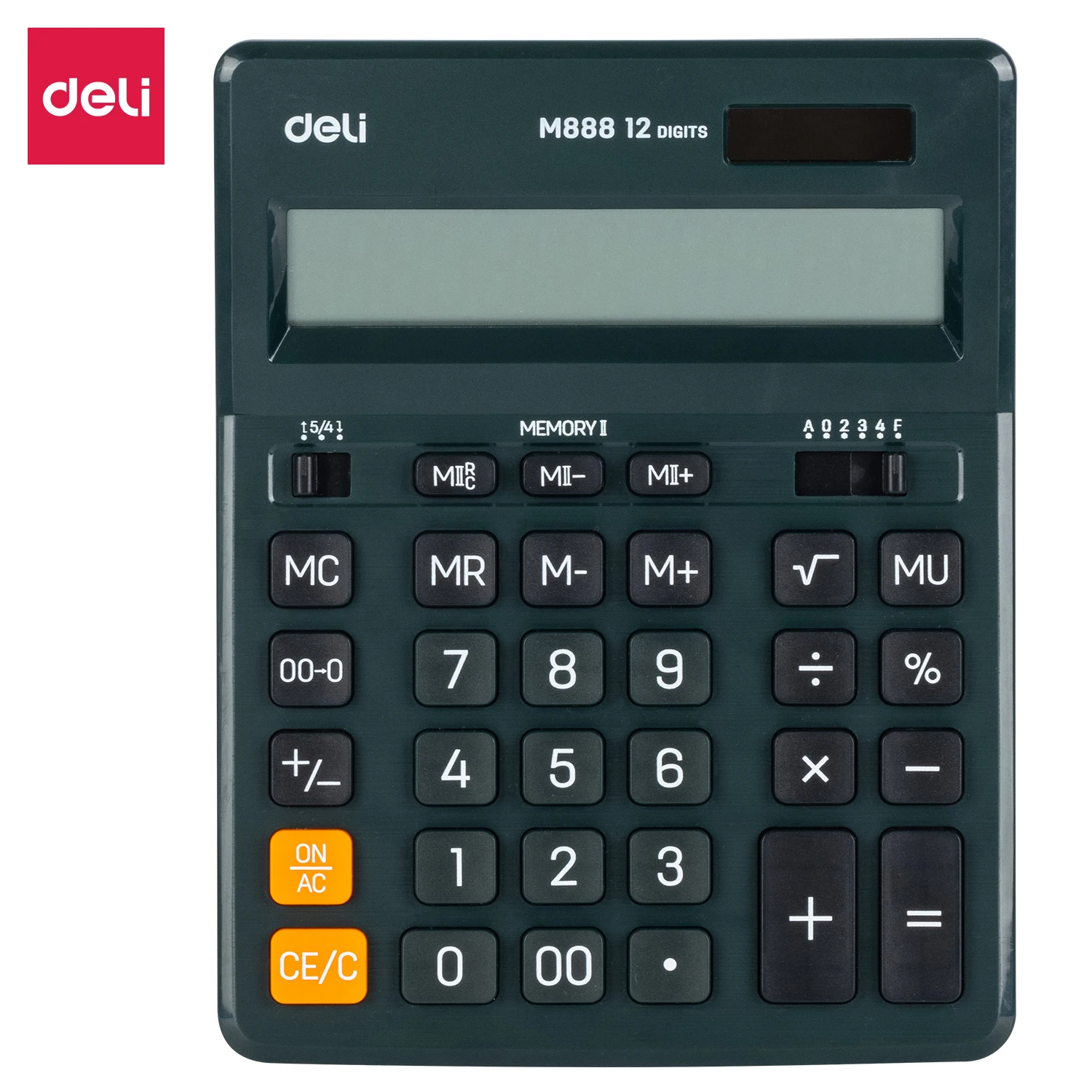 Deli EM888F #Dual Memory Calculator #Plastic-12 Digits #Green Dual ...