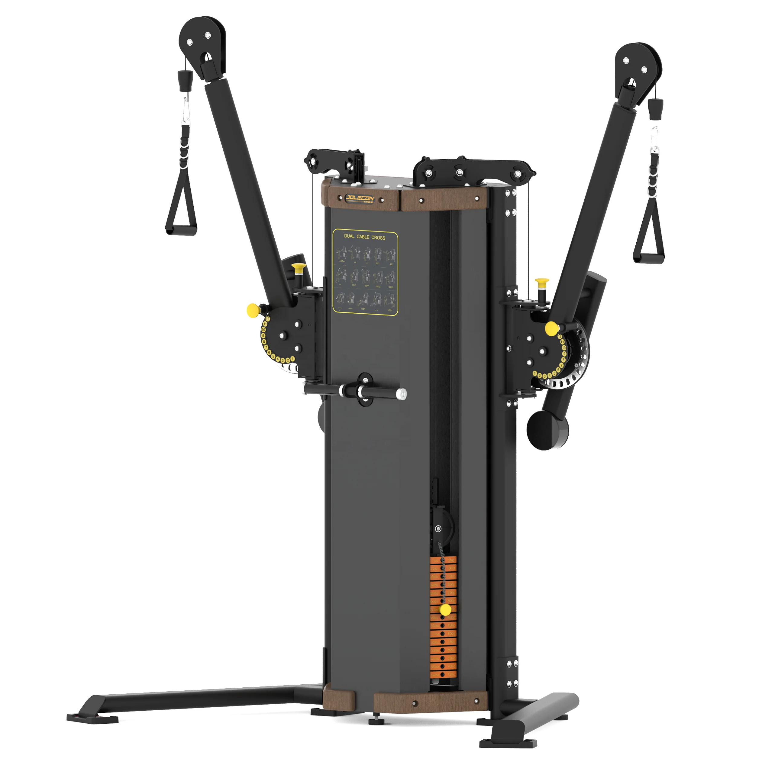 Jlc Fitness Adjustable Crossover Cable Dual Arm Pulley Machine ...