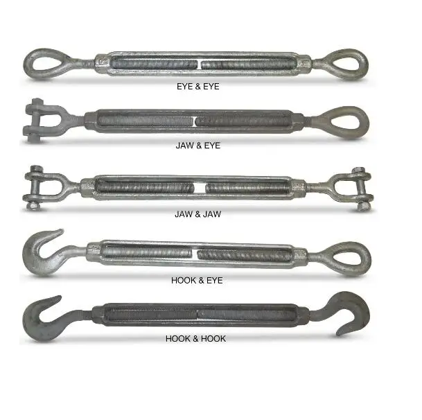 Factory Heavy Duty Wire Rope Turnbuckle Hook And Eye Forged Steel Galvanized Din1480 Turn Buckle ...