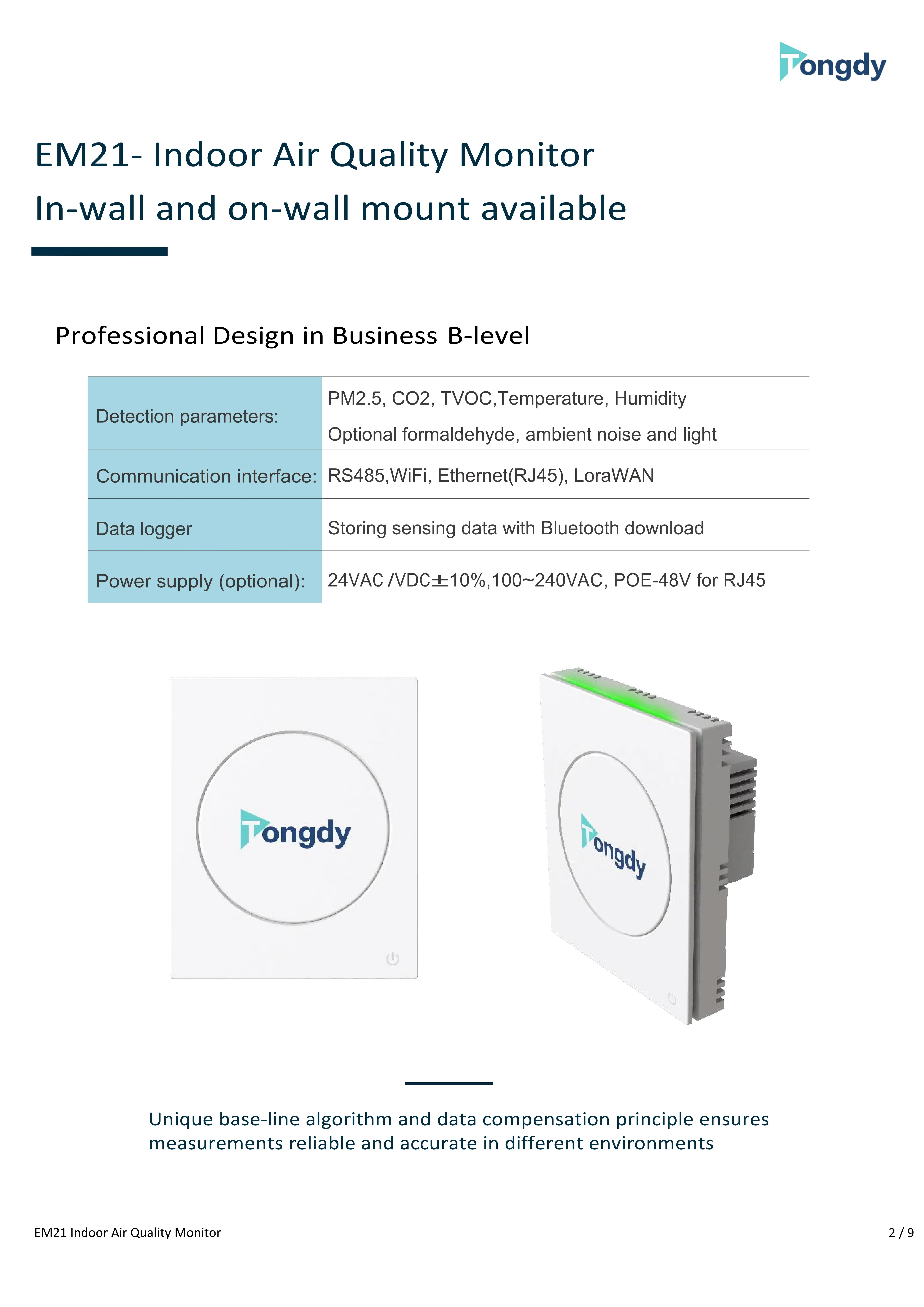 Tongdy's Latest Indoor Air Quality Monitor Multi-Sensor Device for In ...