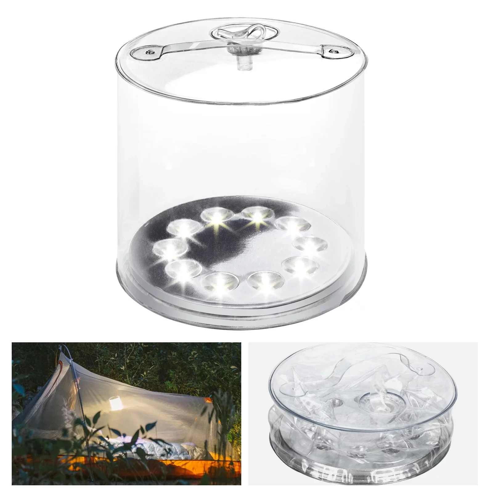 Solar Inflatable Lights Rgb White Folding Solar Camping Led Lamp ...