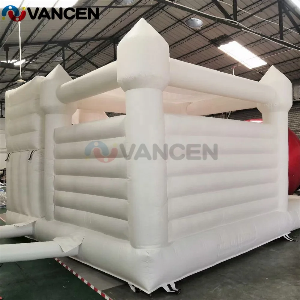 Commercial Pvc White Inflatable Bounce House With Slide,Ball Pool And ...